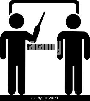 Teacher, instructor vector icon symbol isolated on white background ...