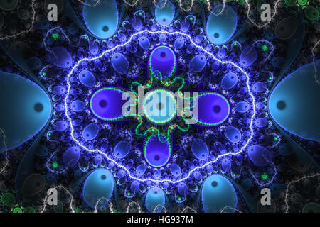 Perfection in geometry. Fractals illustration universe,galaxies,chaos ...