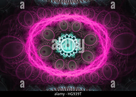 Perfection in geometry. Fractals illustration universe,galaxies,chaos ...