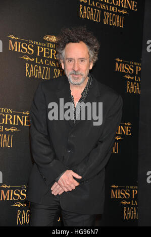 Tim Burton attending the Rome premiere of 'Miss Peregrine's Home for ...