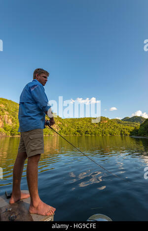 Fishing angling bream tiger Zambezi River Zimbabwe Stock Photo - Alamy