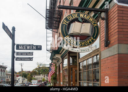 main street shops Warwick New York Stock Photo - Alamy