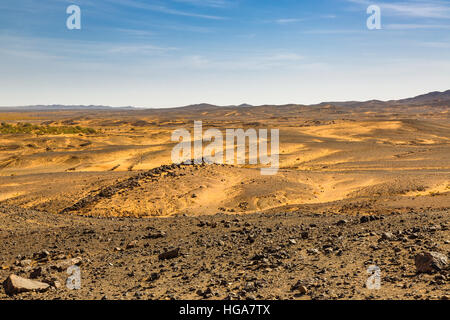 In these places meets stony Hamada desert with sand Sahara Desert near ...