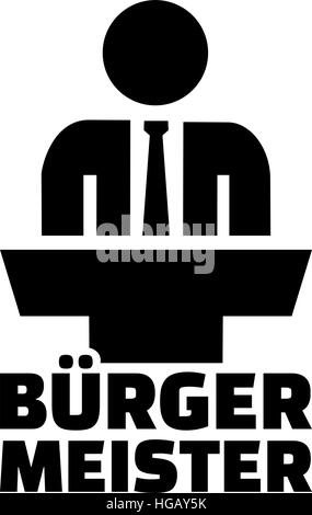 Mayor word with icon Stock Vector Image & Art - Alamy