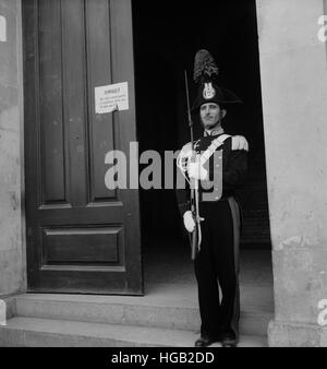 Italian national police in full dress on duty in Sicily, 1943 Stock ...
