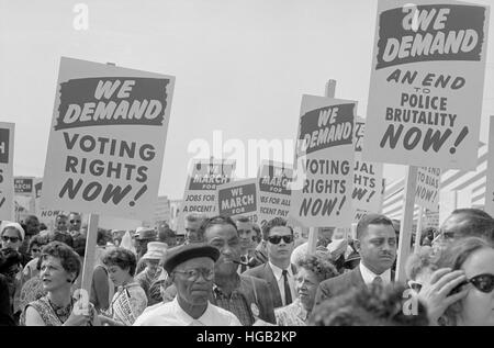 August 28, 1963 - A large group of activists at the March on Washington ...