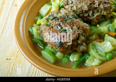 Anne Koftesi Tarifi - Turkish kofte with seasonal vegetables Stock ...