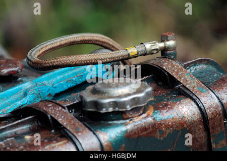 Old rusty diesel power generator in abandoned Soviet bunker Stock Photo ...