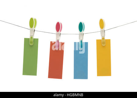 Red paper note hang on hemp rope and have copy space for design in your ...