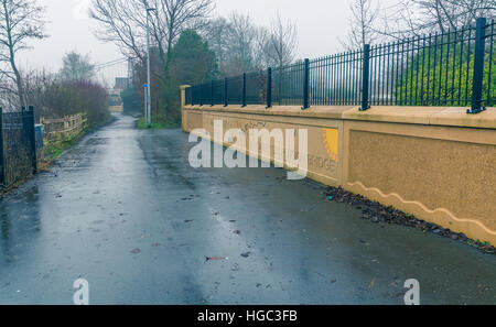 Howley Suspension Bridge in Warrington, Cheshire Stock Photo - Alamy
