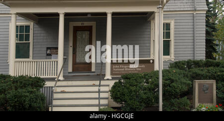 John Fitzgerald Kennedy National historic site house Brookline MA Stock ...