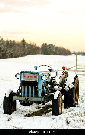 Old Ford tractor in a field, front view Stock Photo - Alamy