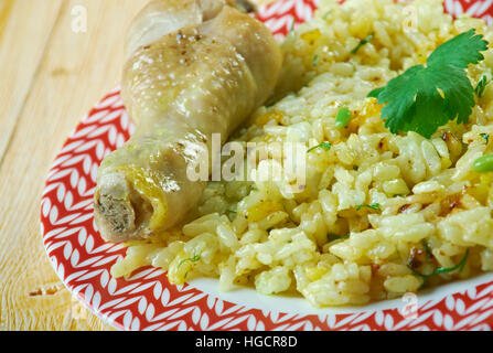 Dan Bauk delicious Burmese Chicken briyani Stock Photo - Alamy