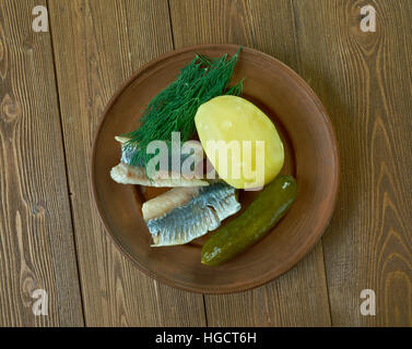 sillilautanen - plate of assorted herring - Finnish traditional dinner ...