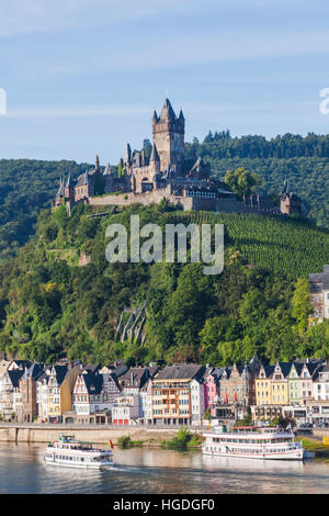 Germany, Rhineland-Palatinate, the Moselle, Cochem, imperial castle ...