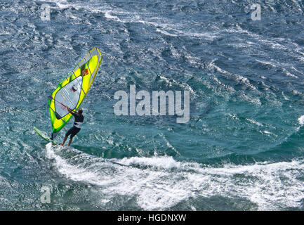 Sailboarding Mykonos Greece Stock Photo - Alamy