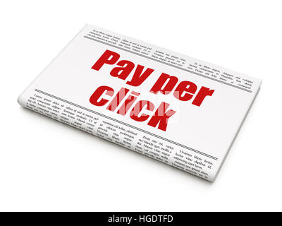 Marketing concept: newspaper headline Pay Per Click Stock Photo - Alamy