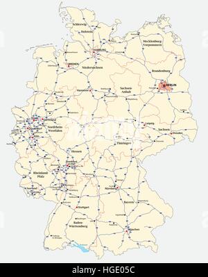 motorway map Germany Stock Vector Image & Art - Alamy