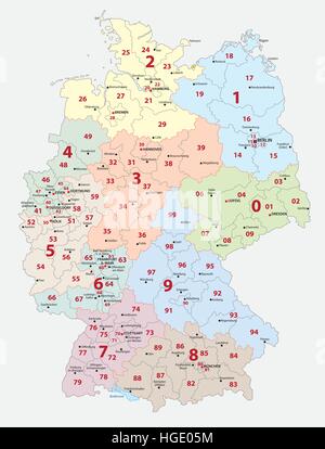 map of germany with postal codes Stock Vector Image & Art - Alamy