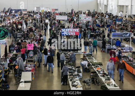 Dallas, USA. 7th Jan, 2017. People visit the Dallas Gun Show in Dallas ...