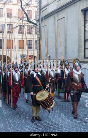 Members of the Pikestaff brigade during the Escalade celebrations in ...