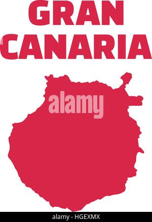 Gran Canaria icon. Island map on dark background. Stylish Gran Canaria ...