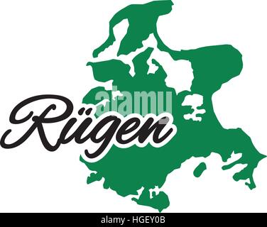 Ruegen map silhouette Stock Vector Image & Art - Alamy