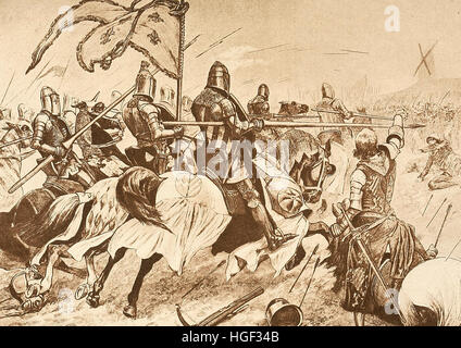 Hundred Years&#039; War : battle of Crecy on august 26, 1346 : he king John ...
