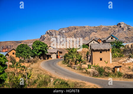 Small village in rural Madagascar Stock Photo - Alamy