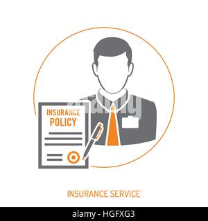 Insurance Agent Flat Icon Stock Vector Image & Art - Alamy