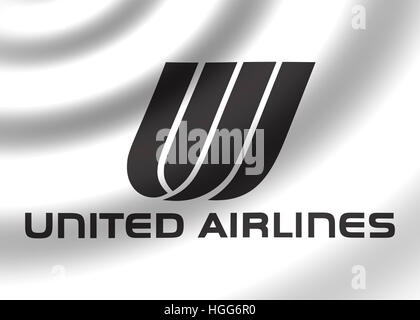 United Air Airlines logo flag Stock Photo - Alamy