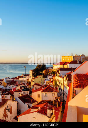 Sunrise over Tagus river, Lisbon, Portugal Stock Photo - Alamy
