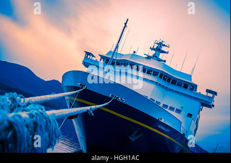 Alaska Marine Highway Ferry M/V Kennicott docked at the port of Seward ...