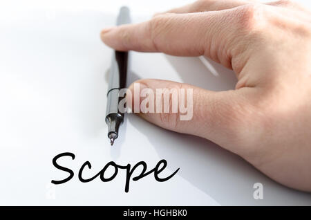 Scope text concept isolated over white background Stock Photo - Alamy