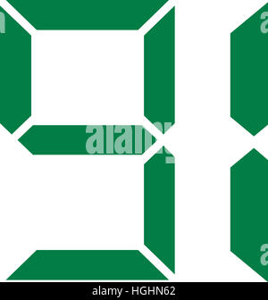 Numeral 91, ninety one, isolated on white background, 3d render Stock ...