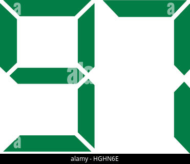 Numeral 97, ninety seven, isolated on white background, 3d render Stock ...