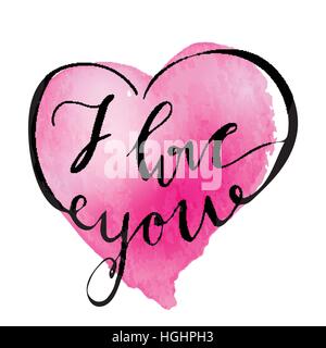 I love youValentines day greeting card w Stock Vector Image & Art - Alamy