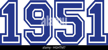 Calendar of year 1951 Stock Photo - Alamy