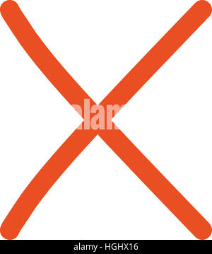 Wrong Cross Symbol Isolated Stock Photo - Alamy