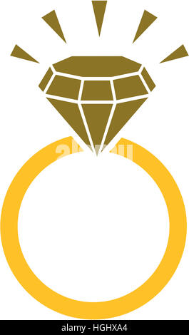 Diamond Ring Icon Stock Photo - Alamy