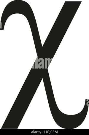 Chi greek letter icon, Chi symbol vector illustration Stock Vector Art ...