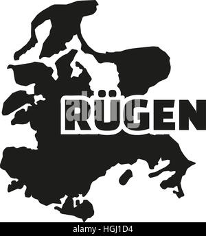 Map of Ruegen Stock Photo - Alamy