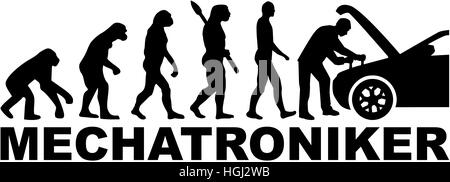 Mechatronics engineer icon with german job title Stock Photo - Alamy