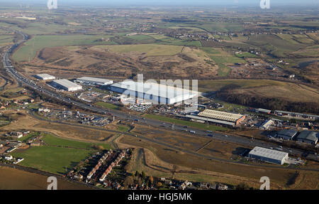 aerial view of Markham Vale at junction 29a of the M1 motorway near ...