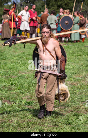 Warrior of medieval Europe. Medieval battle (reconstruction) Czech ...