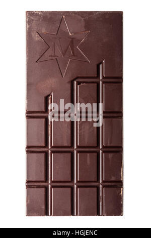 Dark chocolate bar isolated on a white background Stock Photo - Alamy