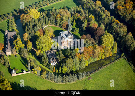 Aerial view, castle Schloss Rimburg, Wurmtal, Kasteel Rimburg, Wormdal ...