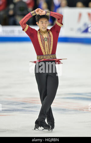 Nathan Chen performs his men's free skate program at the U.S. Figure ...