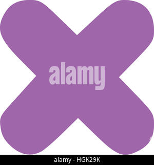 Wrong Cross Symbol Isolated Stock Photo - Alamy