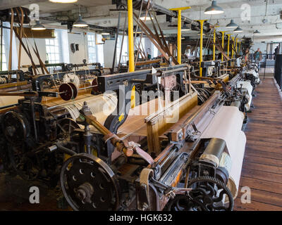 Some of the machinery inside Quarry Bank Mill in Styal, Cheshire ...